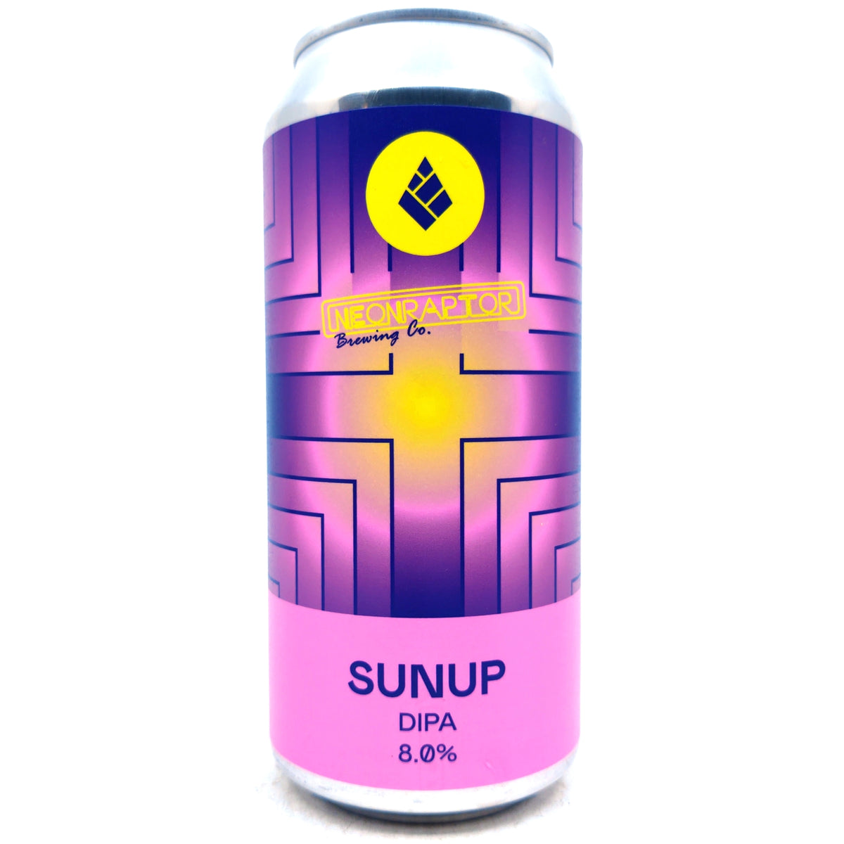 Drop Project x Neon Raptor Sunup Double IPA 8% (440ml can) – Hop Burns & Black