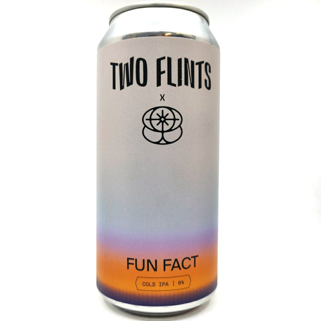 Two Flints x Seagrove Public Fun Fact Cold IPA 6% (440ml can) – Hop Burns & Black