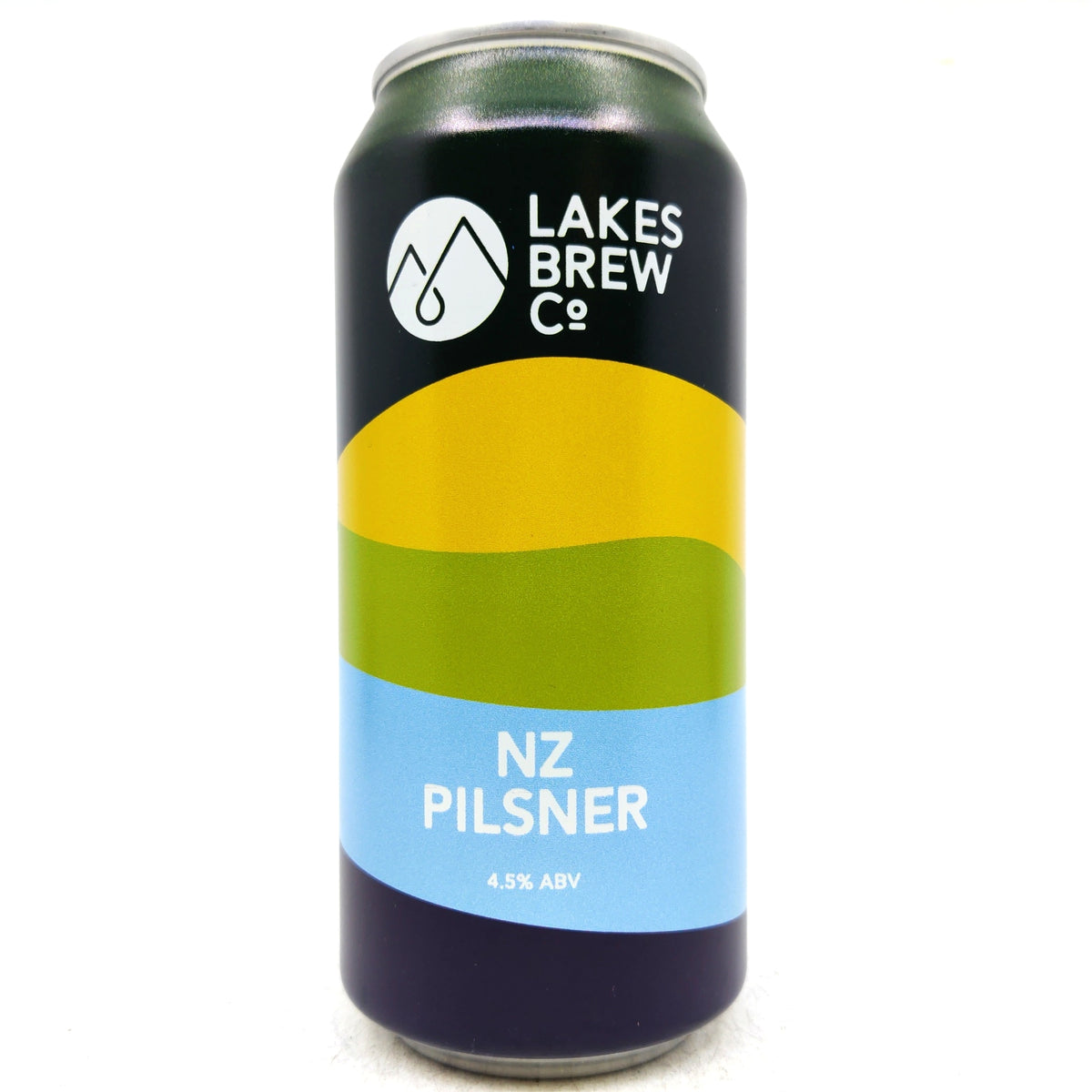 Lakes Brew Co NZ Pilsner 4.5% (440ml can) – Hop Burns & Black