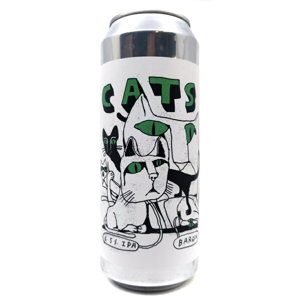 Baron Brewing Cats IPA 6.5% (500ml can) – Hop Burns & Black