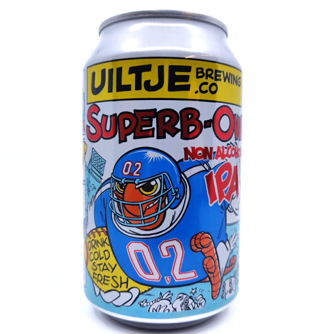 Uiltje Superb-Owl Non-Alcoholic IPA 0.2% (330ml can) – Hop Burns & Black