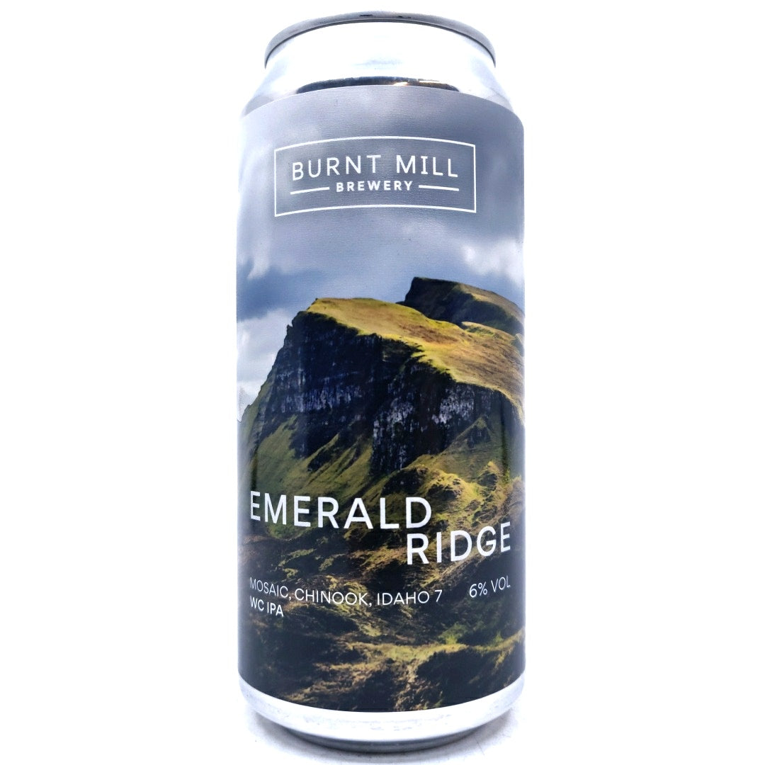 Burnt Mill Emerald Ridge West Coast IPA 6% (440ml can) – Hop Burns & Black
