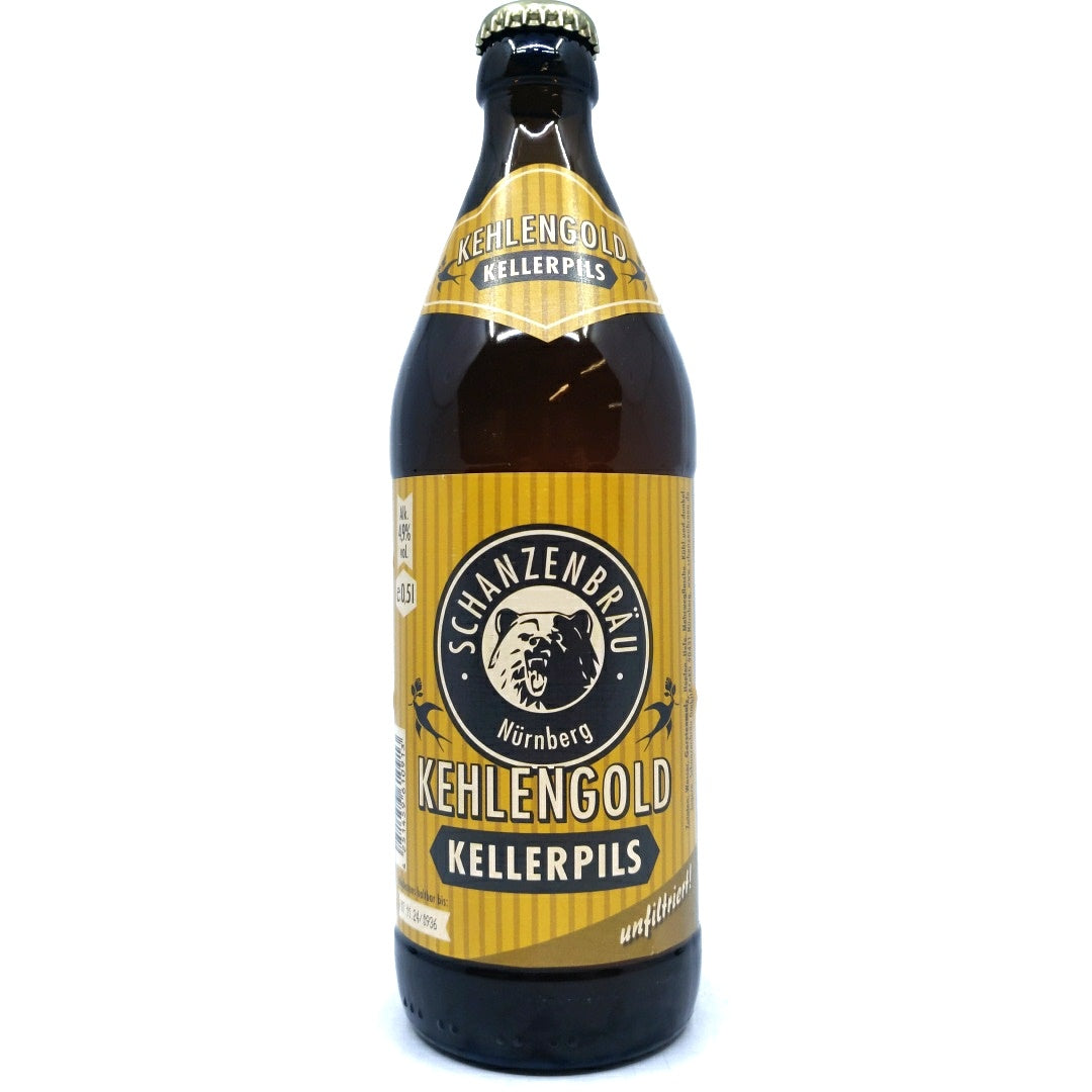 Schanzenbrau Kehlen Gold Vollbier 4.9% (500ml) – Hop Burns & Black