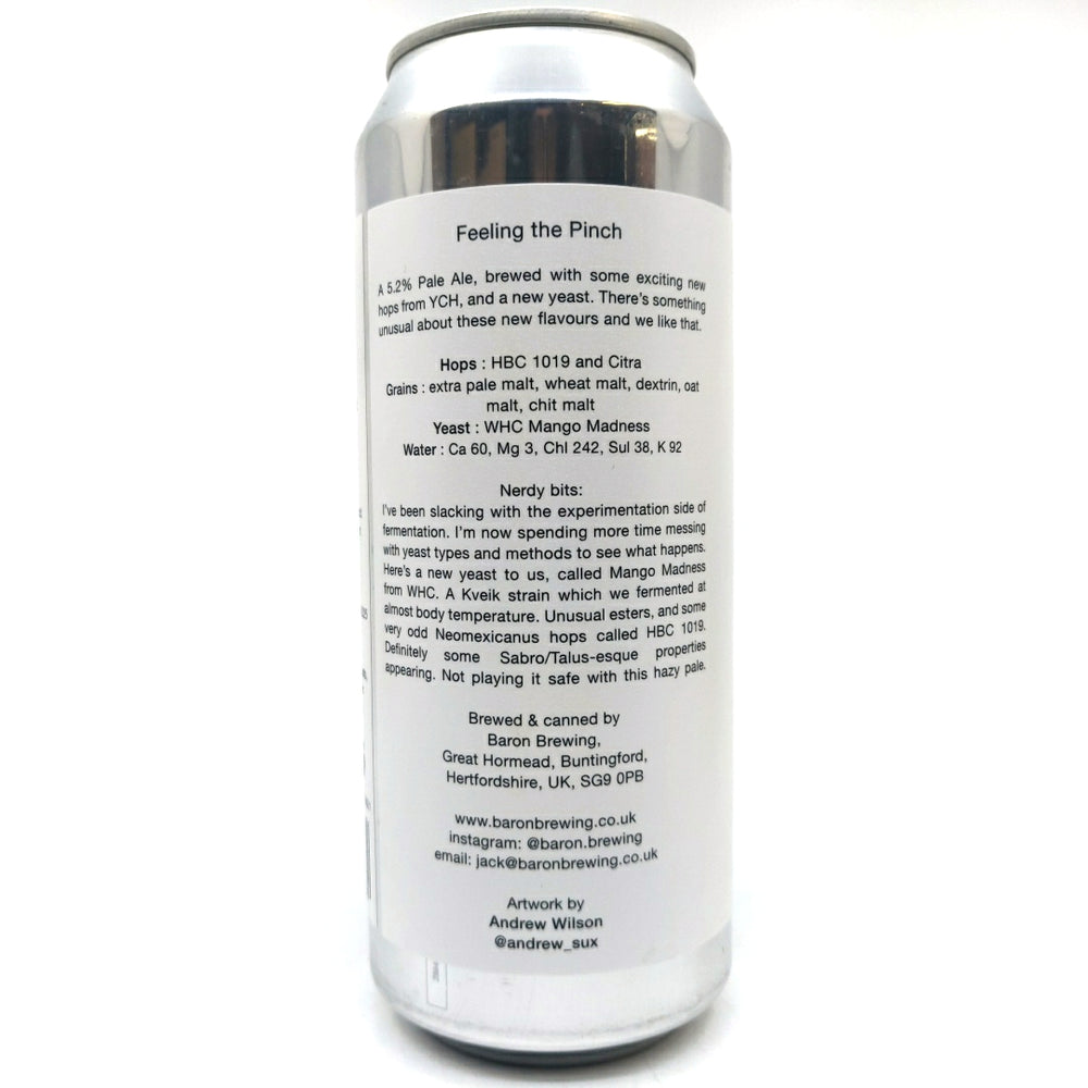 Baron Brewing Feeling the Pinch Pale Ale 5.2% (500ml can) – Hop Burns ...