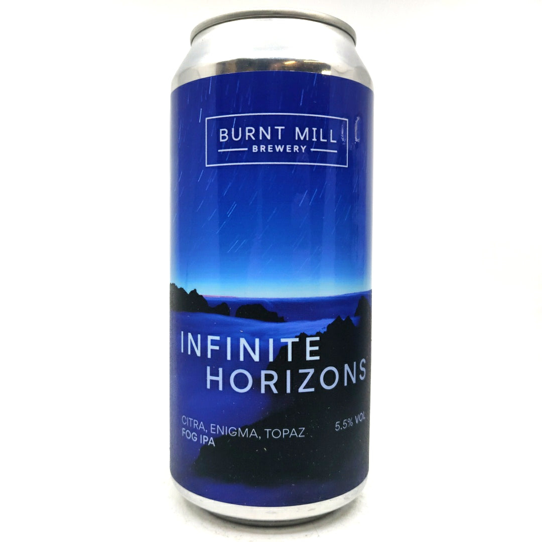 Burnt Mill Infinite Horizons Fog IPA 5.5% (440ml can) – Hop Burns & Black