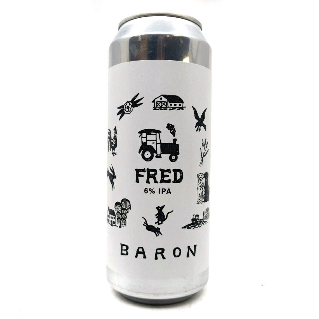 Baron Brewing Fred IPA 6% (500ml can) – Hop Burns & Black