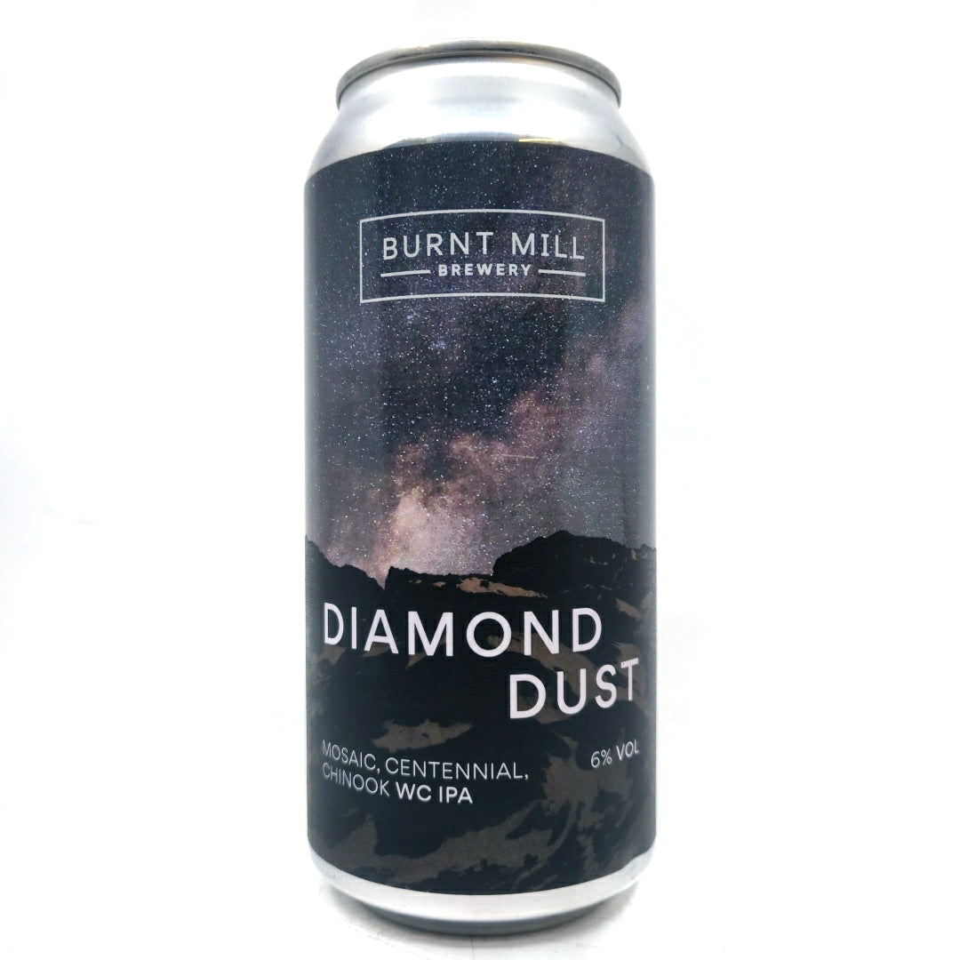 Burnt Mill Diamond Dust West Coast IPA 6% (440ml can) – Hop Burns & Black