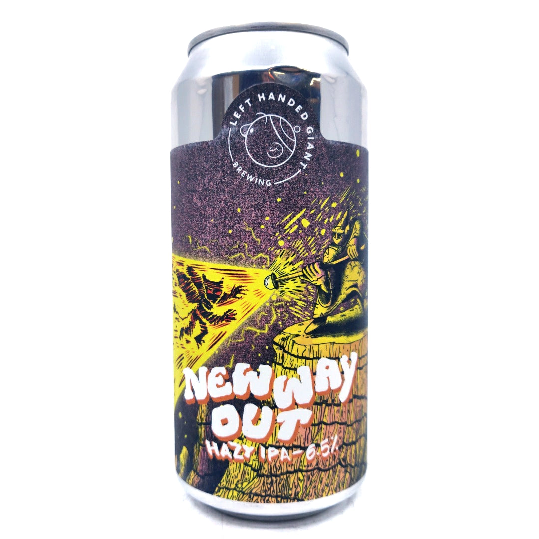 Left Handed Giant New Way Out Hazy IPA 6.5% (440ml can) – Hop Burns & Black