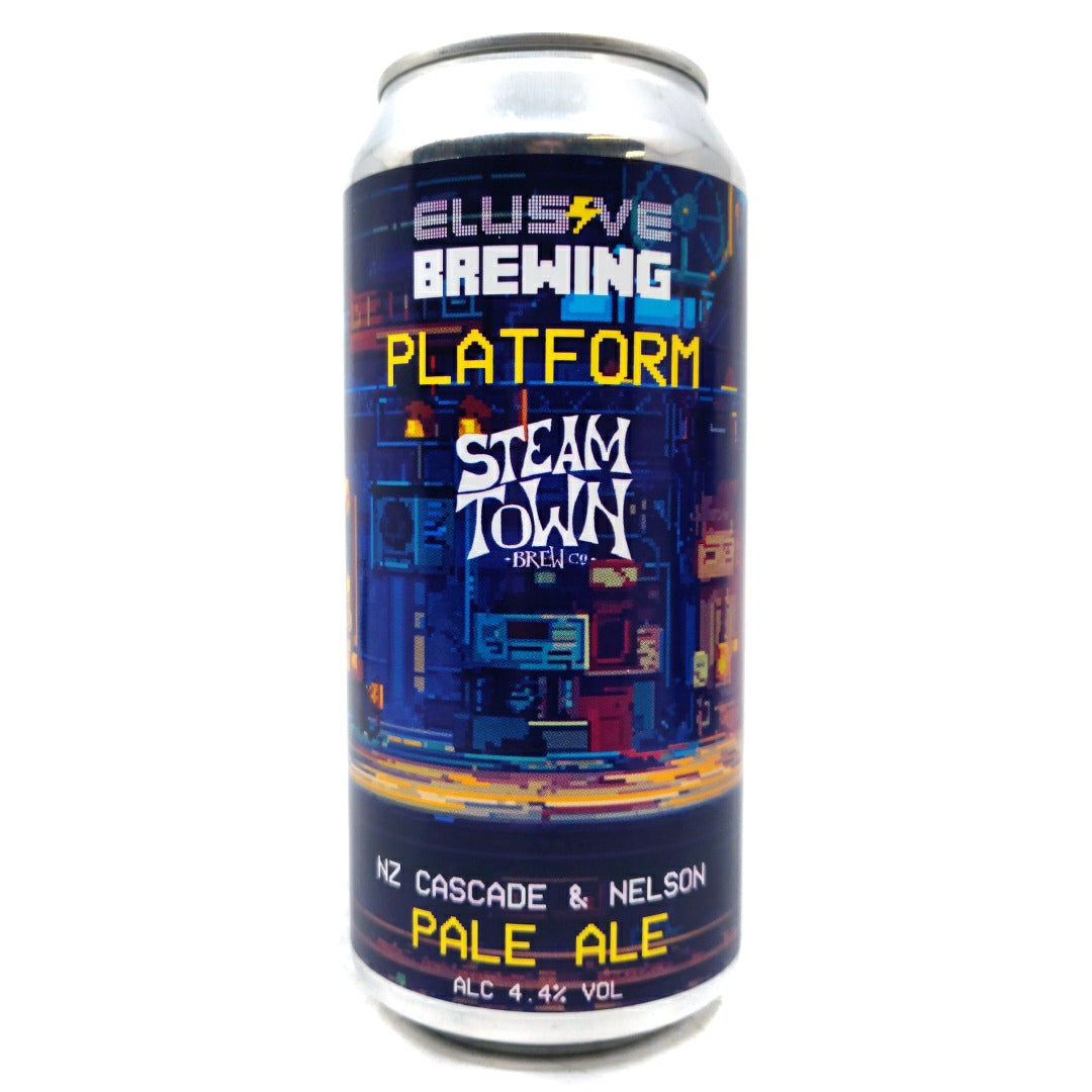 Elusive Brewing Platform Pale Ale 4.4% (440ml can) – Hop Burns & Black