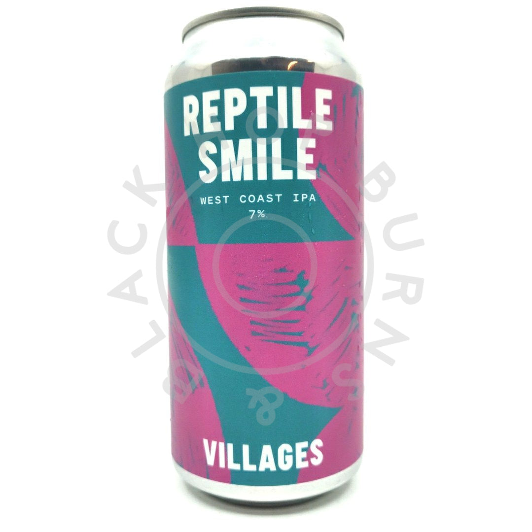 Villages Reptile Smile West Coast IPA 7% (440ml can) – Hop Burns & Black