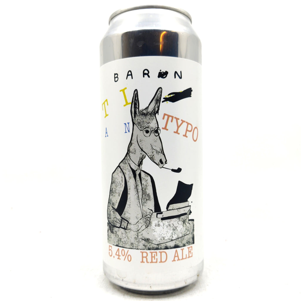 Baron Brewing Typo Red IPA 5.4% (500ml can) | Buy Online at Hop Burns ...