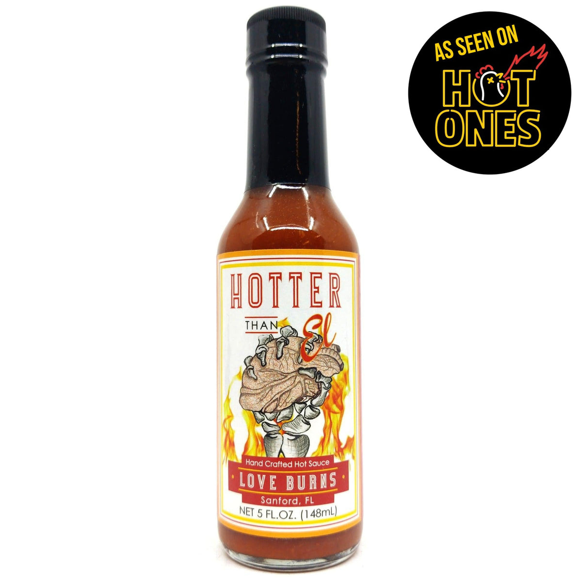 Hotter Than El Love Burns Hot Sauce (148ml) – Hop Burns & Black